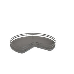 Rev-A-Shelf® 32" Kidney Shape Solid Bottom Shelf with Steel Bearing ...