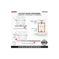 Rev-A-Shelf® Double Pull-Out Trash Cans - 35 Quart at Menards®