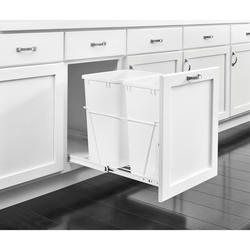 Rev-A-Shelf® Double 35 Qt. White Steel Pullout Waste/Trash Container at ...