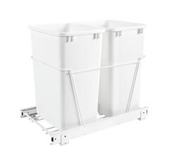 Rev-A-Shelf® Double 35 Qt. White Steel Pullout Waste/Trash Container at ...