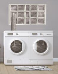 Simply Secure 30"W x 18"H Dryer Vented Glass Block Window - Diamond ...