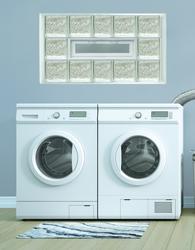 Simply Secure 30"W x 22"H Hopper Vented Glass Block Window - Ice ...