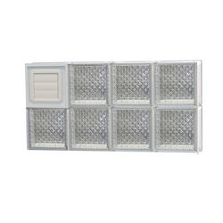 Simply Secure 32"W x 16"H Diamond Pattern Dryer-Vented Glass Block ...