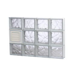 Simply Secure 32"W x 20"H Wave Pattern Dryer-Vented Glass Block Window ...