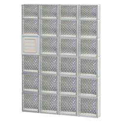 Simply Secure 32"W x 46"H Diamond Pattern Dryer-Vented Glass Block ...