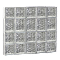 Simply Secure 30"W x 26"H Non-Vented Glass Block Window - Diamond ...