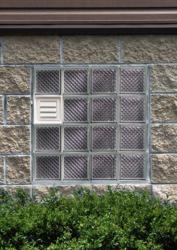 Simply Secure 32"W x 32"H Diamond Pattern Dryer-Vented Glass Block ...