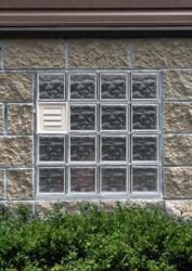 Simply Secure 32"W x 26"H Wavy Pattern Dryer-Vented Glass Block Window ...