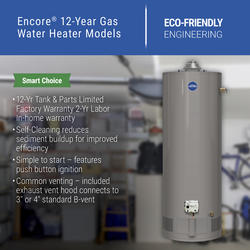 Richmond® Encore® 40 Gallon 12-Year 40,000 BTU Tank Natural Gas Water ...
