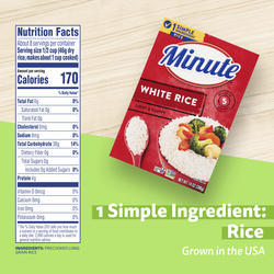 White Minute Rice Cups