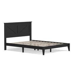Rize Home Farmhouse Queen Complete Bed - Ebony Black at Menards®