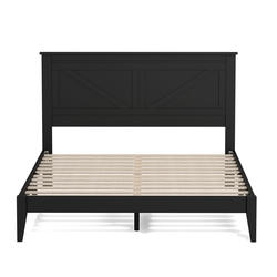 Rize Home Farmhouse Queen Complete Bed - Ebony Black at Menards®