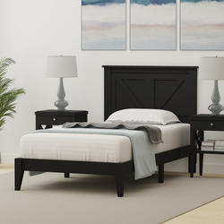 Rize Home Farmhouse Full Complete Bed - Ebony Black at Menards®