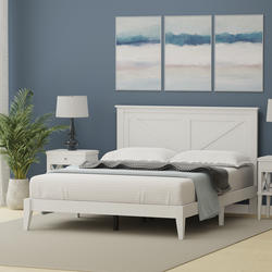 Rize Home Farmhouse King Complete Bed - Gloss White at Menards®