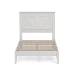 Rize Home Farmhouse Full Complete Bed - Gloss White at Menards®