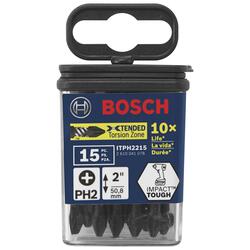 Bosch® Impact Tough™ 2" Phillips #2 Power Drive Bit - 15 Pack at Menards®
