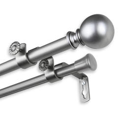Haus Designs 48"-84" Satin Nickel Eclipse Double Curtain Rod at Menards®