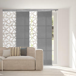 Haus Designs 48"-88"W x 94"H Geospark Iron 4-Panel Single Rail ...