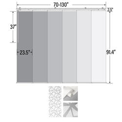 Haus Designs 98"-130"W x 94"H Geospark 6-Panel Single Rail Extendable ...