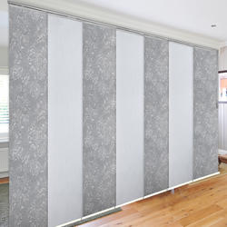 Haus Designs 110"-153"W x 94"H Cloudy Weave Gladiole Gray 7-Panel ...