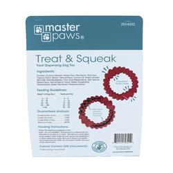 Master Paws® Treat & Squeak Treat Dispensing Dog Toy with Maple Bacon ...