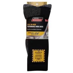 Genuine Dickies® Men's Blister Resister Crew Black 6-12 Work Socks - 3 ...