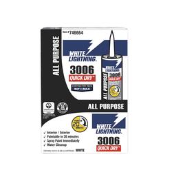 White Lightning® 3006 Quick Dry™ White Siliconized Acrylic Latex Caulk ...