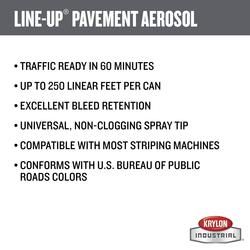 Krylon® Industrial LINE-UP® Flat Highway White Solvent-Based Pavement ...