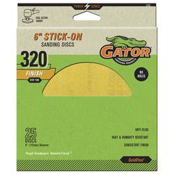 Gator® 6" 320-Grit No-Hole Stick-On Sanding Disc - 25 Pack at Menards®
