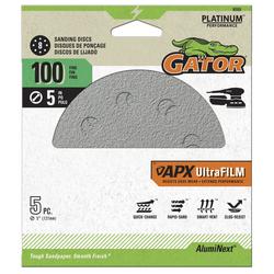 Gator® 5" 100-Grit 8-Hole Hook and Loop Sanding Disc - 5 Pack at Menards®