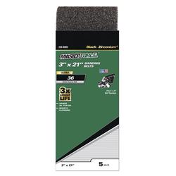 Masterforce® 3" x 21" 36-Grit Sanding Belt - 5 Pack at Menards®