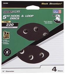 Masterforce® 5" 220-Grit 8-Hole Hook & Loop Sanding Disc - 4 Pack at ...