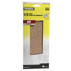 Performax® 3-2/3" x 9" 60-Grit Clamp-On 1/3 Sheet Sandpaper - 6 Pack at ...