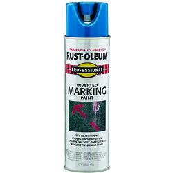 Rust-Oleum® Professional Flat Caution Blue Inverted Marking Spray Paint ...