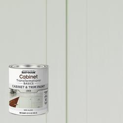 Rust Oleum Transformations Basics Cabinet Trim Semi Gloss Linen White Paint 1 qt