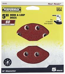 Performax® 5" 60-Grit 8-Hole Hook & Loop Sanding Disc - 5 Pack at Menards®