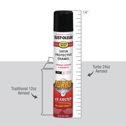 Rust-Oleum® Stops Rust®Turbo Spray System Satin Black Enamel Spray ...