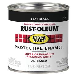 Rust-Oleum® Stops Rust® Flat Black Protective Enamel Metal Paint - 1/2 ...
