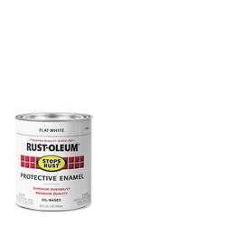 Rust-Oleum® Stops Rust® Flat White Protective Enamel Metal Paint - 1 qt ...