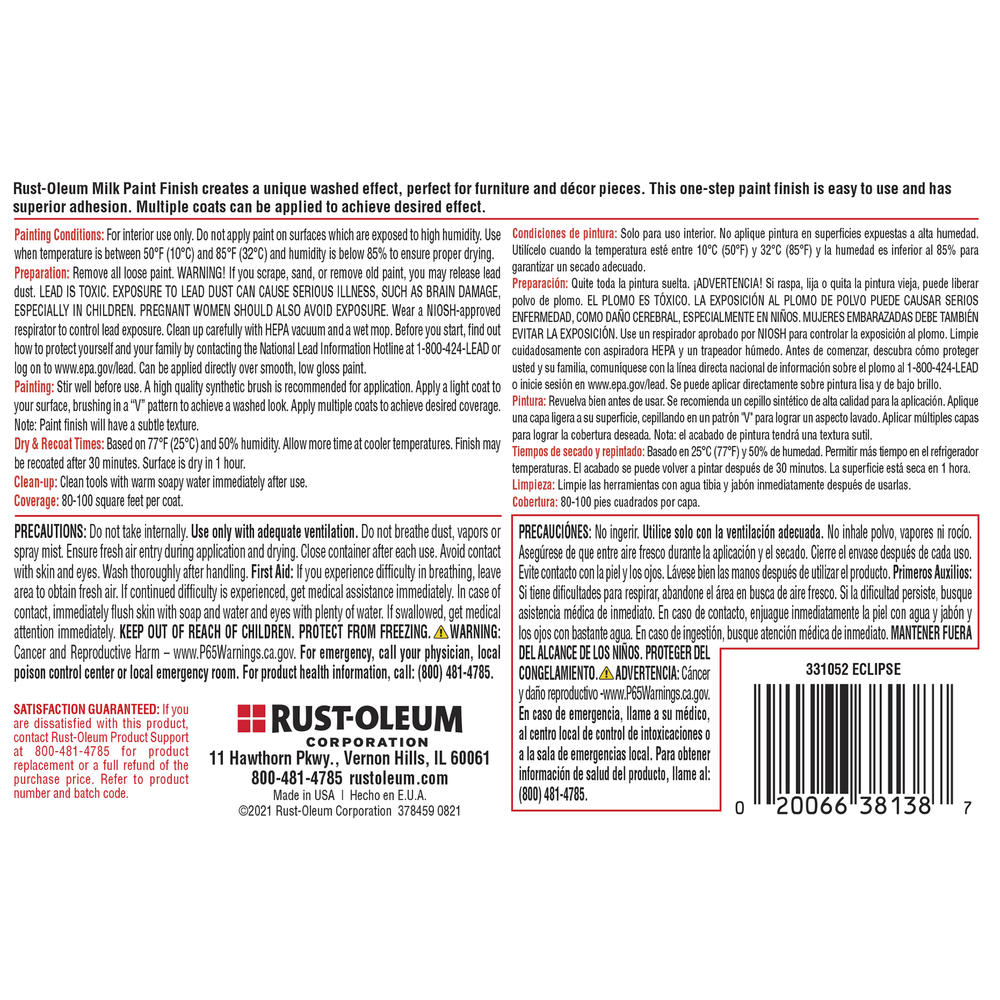 Rust-Oleum® Matte Eclipse Milk Paint Finish - 1 qt. at Menards® Rust-Oleum® Matte Eclipse Milk Paint Finish - 1 qt. at Menards®
