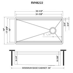Ruvati Dual-Tier Undermount 33" Stainless Steel Single Bowl Kitchen ...
