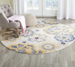 Gramercy Evoke Collection Floral Area Rug 6' x 6' Round at Menards®