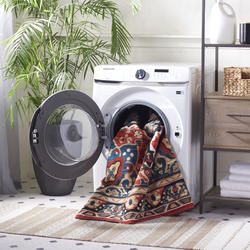 Safavieh Riviera Black/Red 6'7" Round Area Rug at Menards®