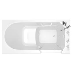 Safety Tubs® Value Series 60"W x 30"D White Gelcoat Soaking Walk-In ...