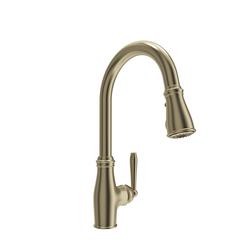 BOCCHI Belsena One-Handle Pull-Down Polished Brushed Gold Kitchen ...