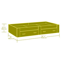 Sauder® Beginnings® Twin Cinnamon Cherry Platform Bed at Menards®