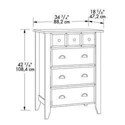 Sauder® Shoal Creek Soft White 4-Drawer Chest at Menards®
