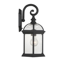 Savoy House Kensington 1-Light Textured Black Outdoor Wall Light at ...