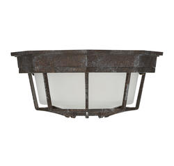 Savoy House Exterior Collections 1-Light Rustic Bronze Outdoor Flush ...