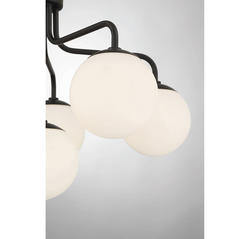 Savoy House Essentials Marco 6-Light Matte Black Semi-Flush Mount ...